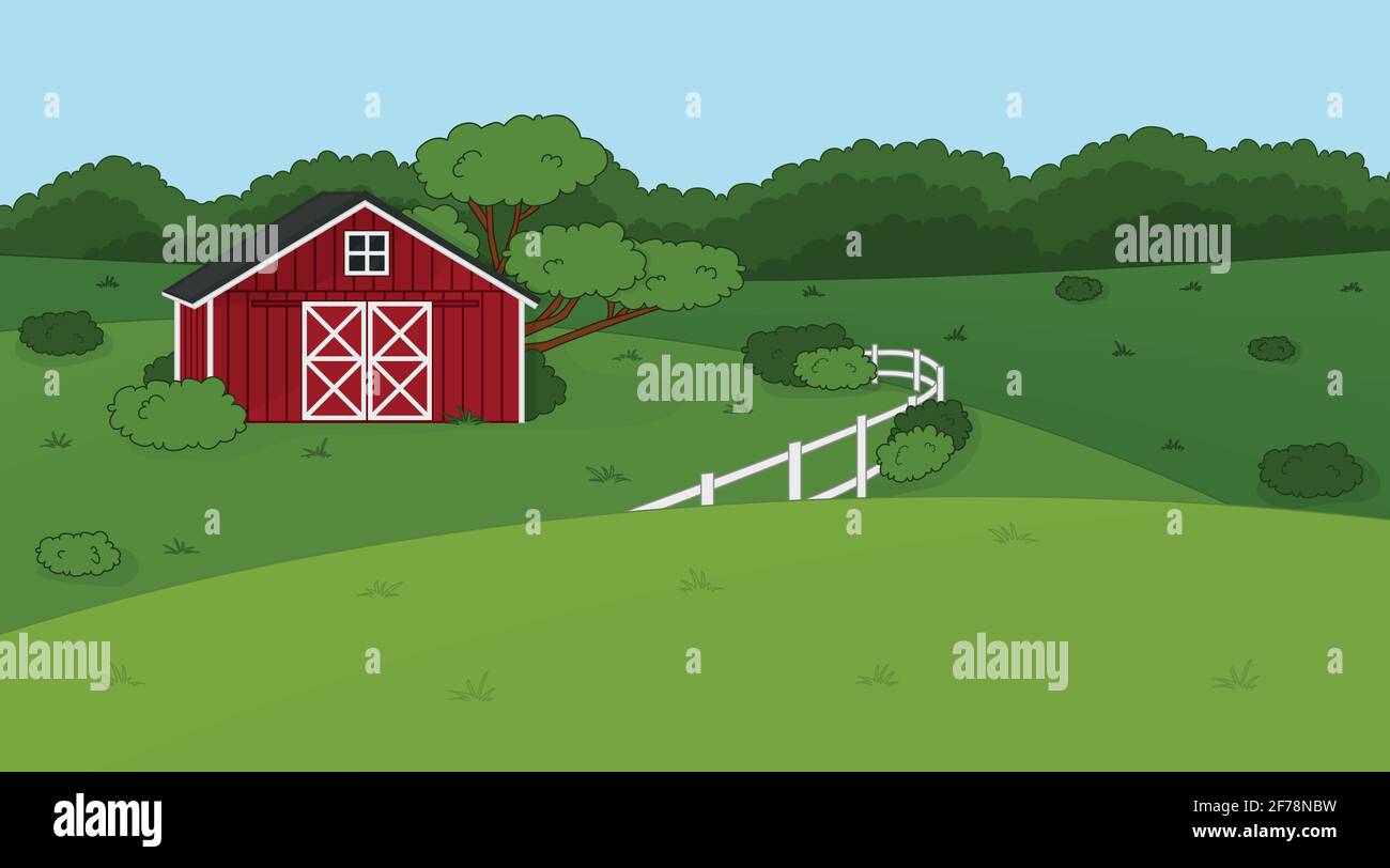 Building valley farm Stock Vector Images - Alamy