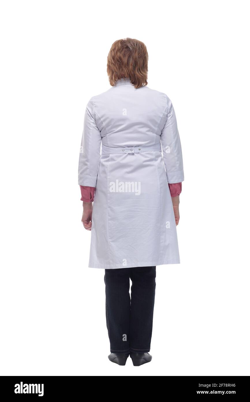Back view of a female doctor looking at white Stock Photo - Alamy