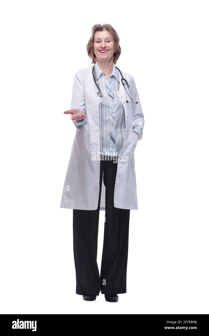 Smiling medical worker with stethoscope and positive attitude Stock ...