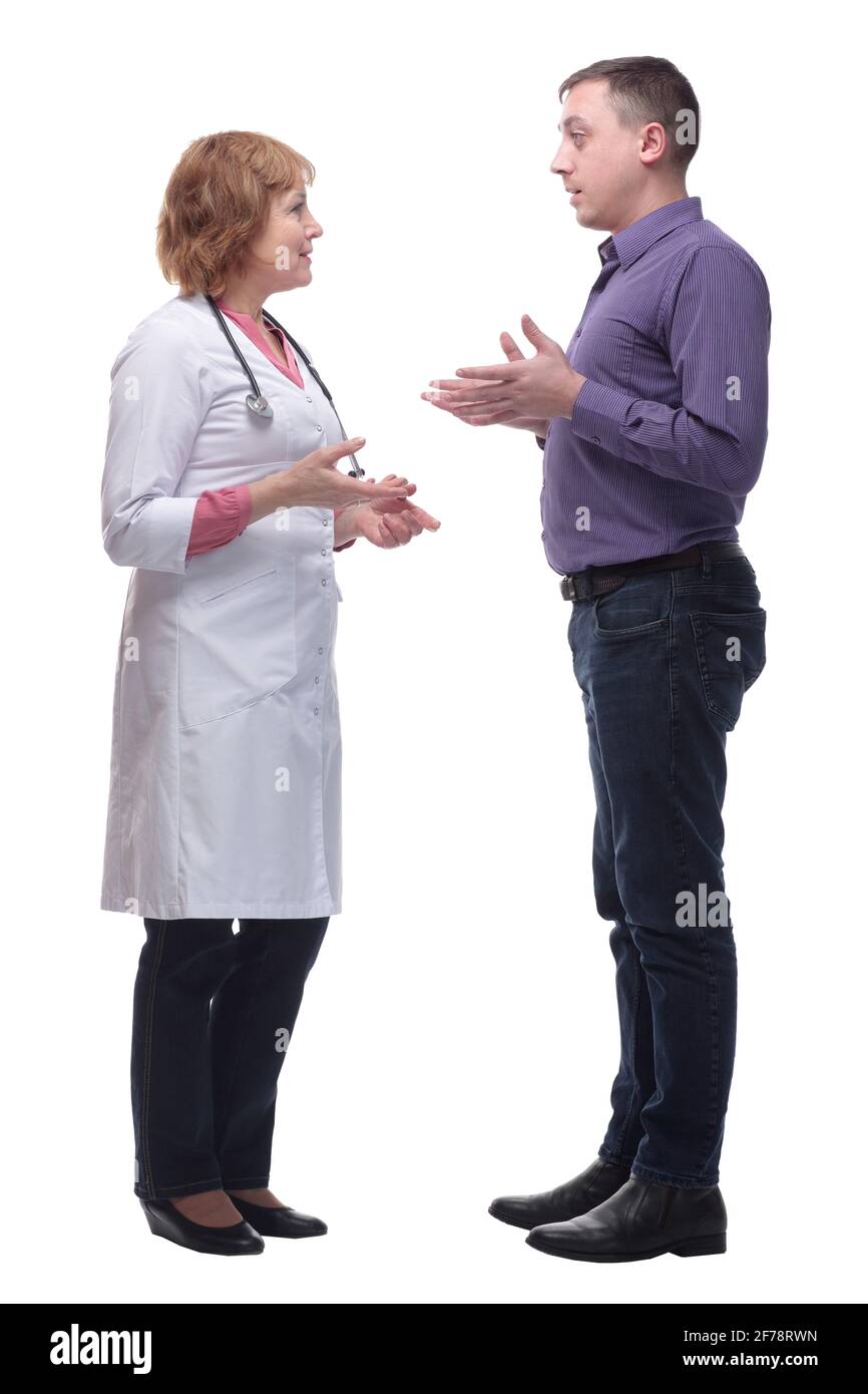 Male doctor talking to woman patient Cut Out Stock Images & Pictures ...