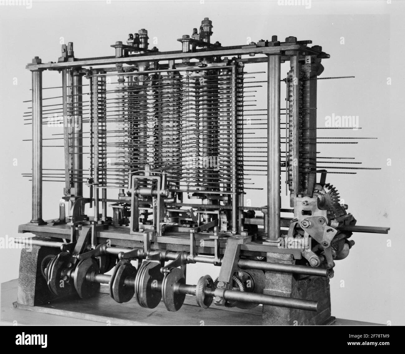 Charles babbage’s design of the difference engine hi-res stock ...