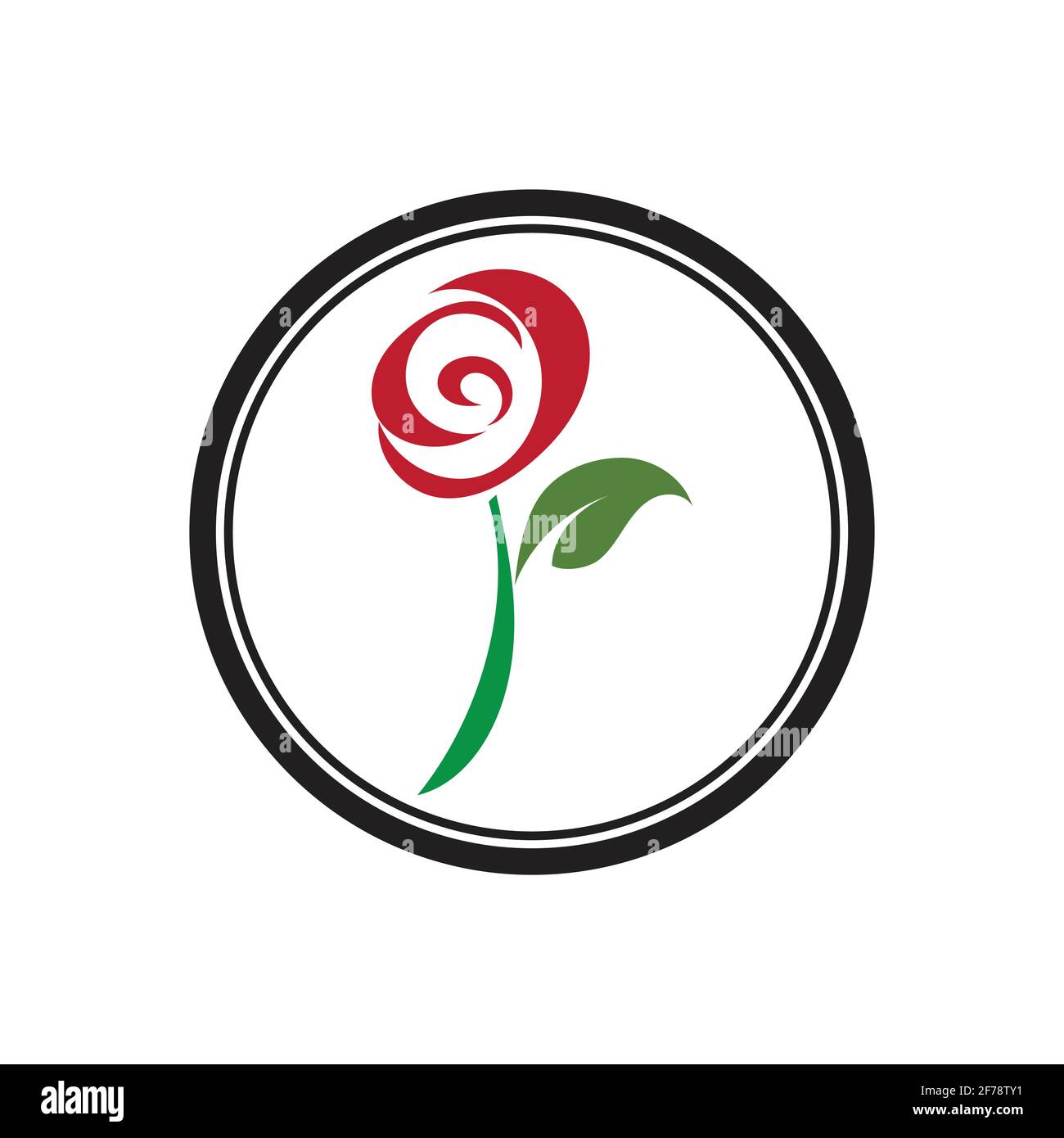 Beautiful Contour Logo with Rose Flower for Boutique or Beauty Salon or ...