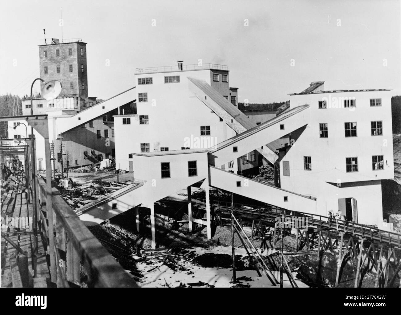 The mining buildings. Strip mine Stock Photo - Alamy