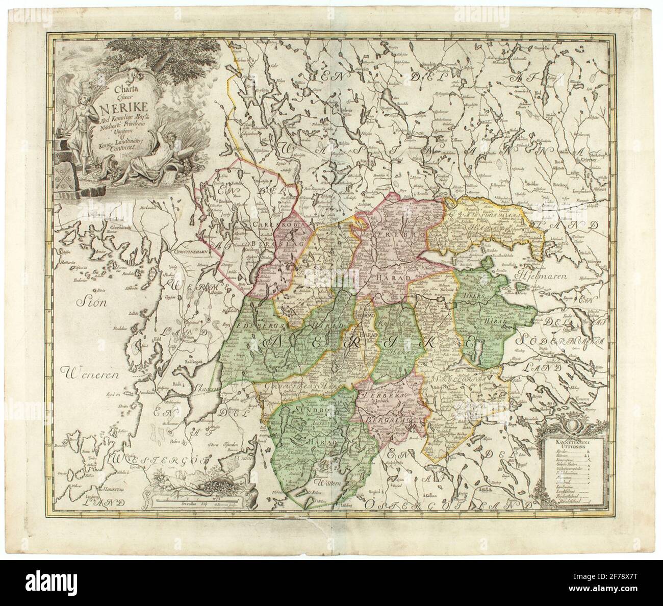 Map of Nerike 1745, from the beginning associated Laxå mill.The maps ...