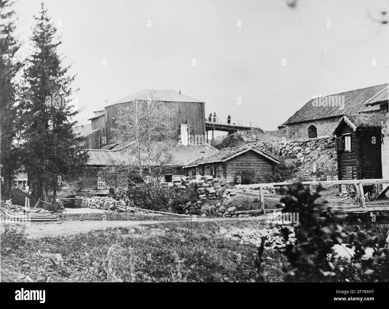Hammarbackens blast furnace. Razed at the end of the 1860s Stock Photo ...