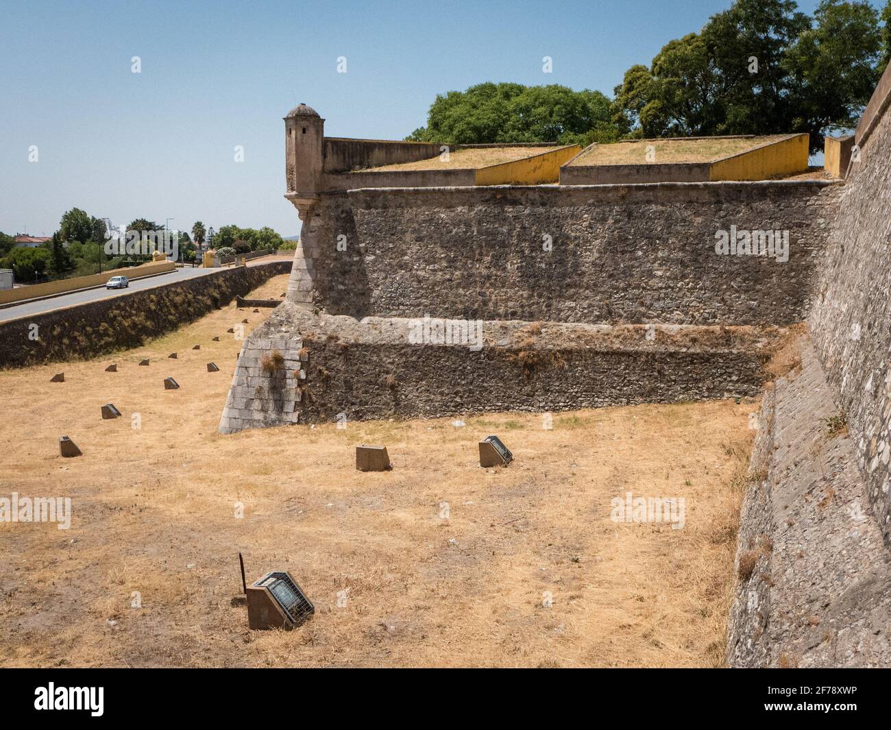 Bulwark with sentry box next to the Portas de Olivença, the Southern ...
