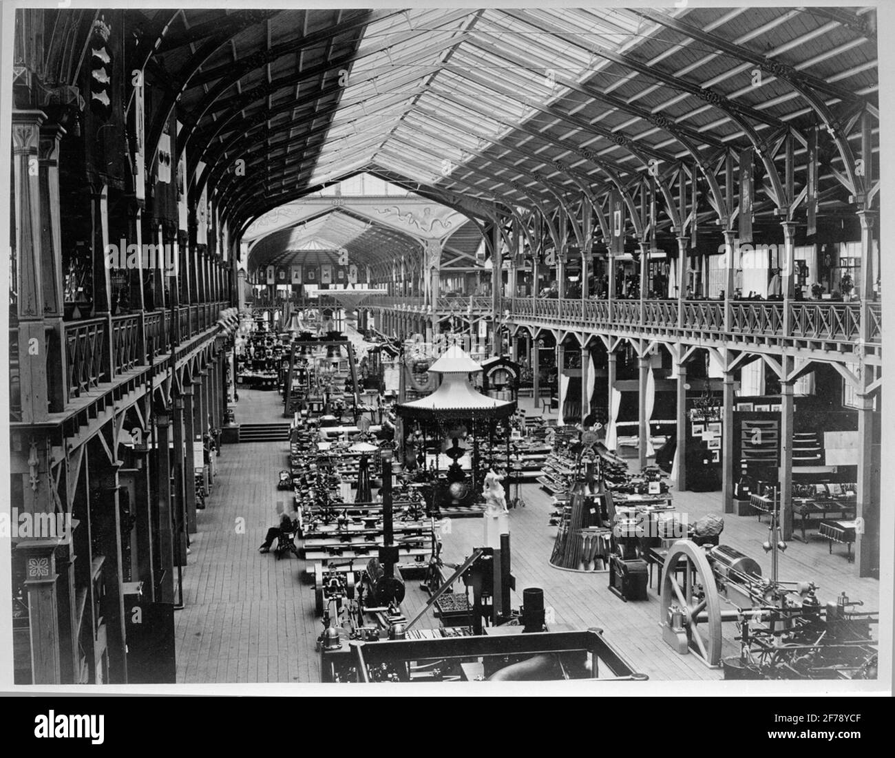 Industrial exhibition in Stockholm 1866. Interior image from the ...