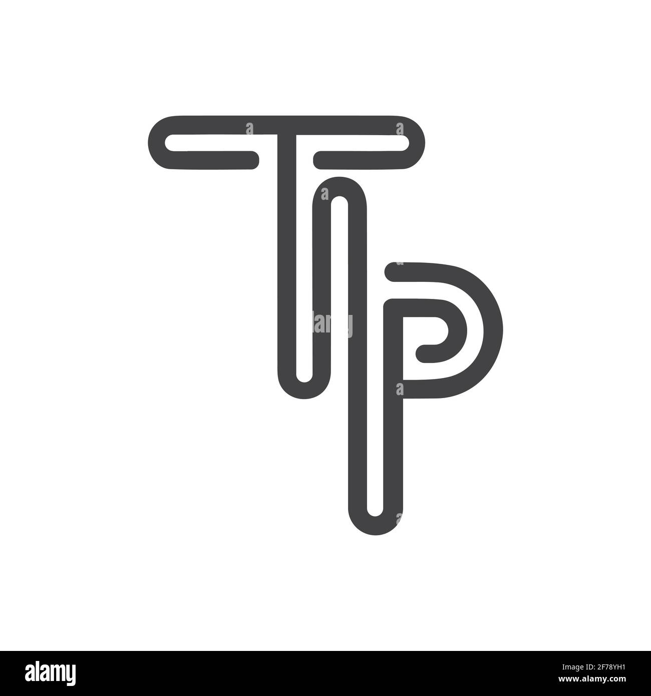 Initial tp letter logo vector template design. Creative abstract letter pt logo design. Linked ...