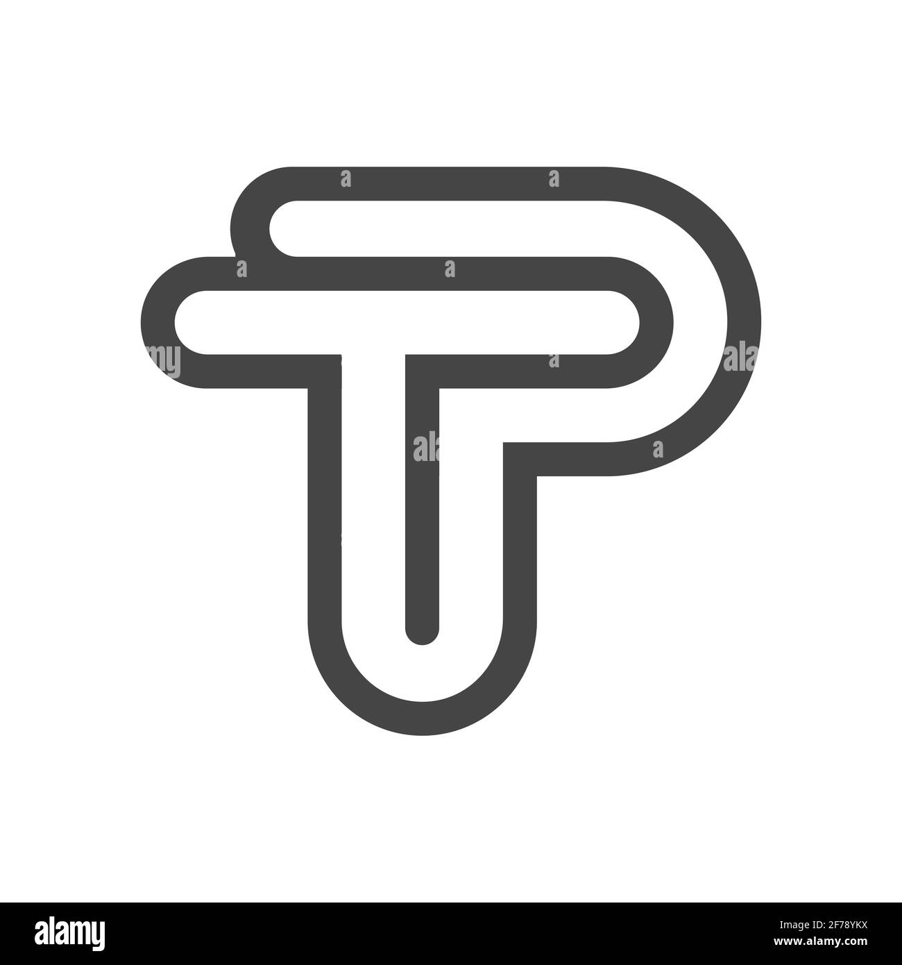 Initial tp letter logo vector template design. Creative abstract letter pt logo design. Linked ...