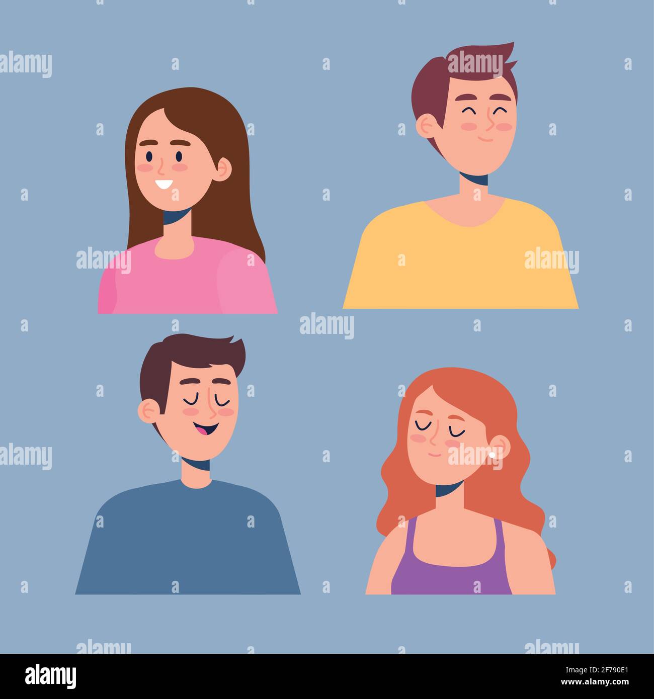 four persons characters Stock Vector Image & Art - Alamy
