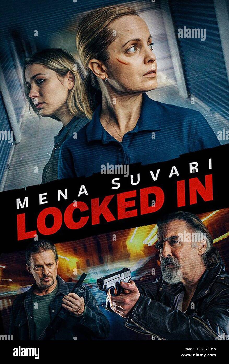 LOCKED IN, poster, top, from left: Jasper Polish, Mena Suvari, bottom ...