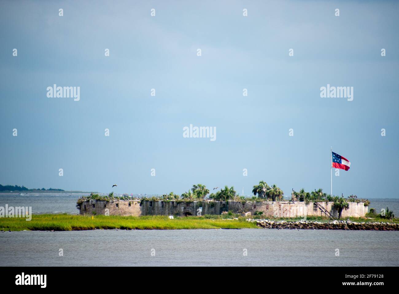 Castle Pinckney a small masonry fortification constructed in the ...