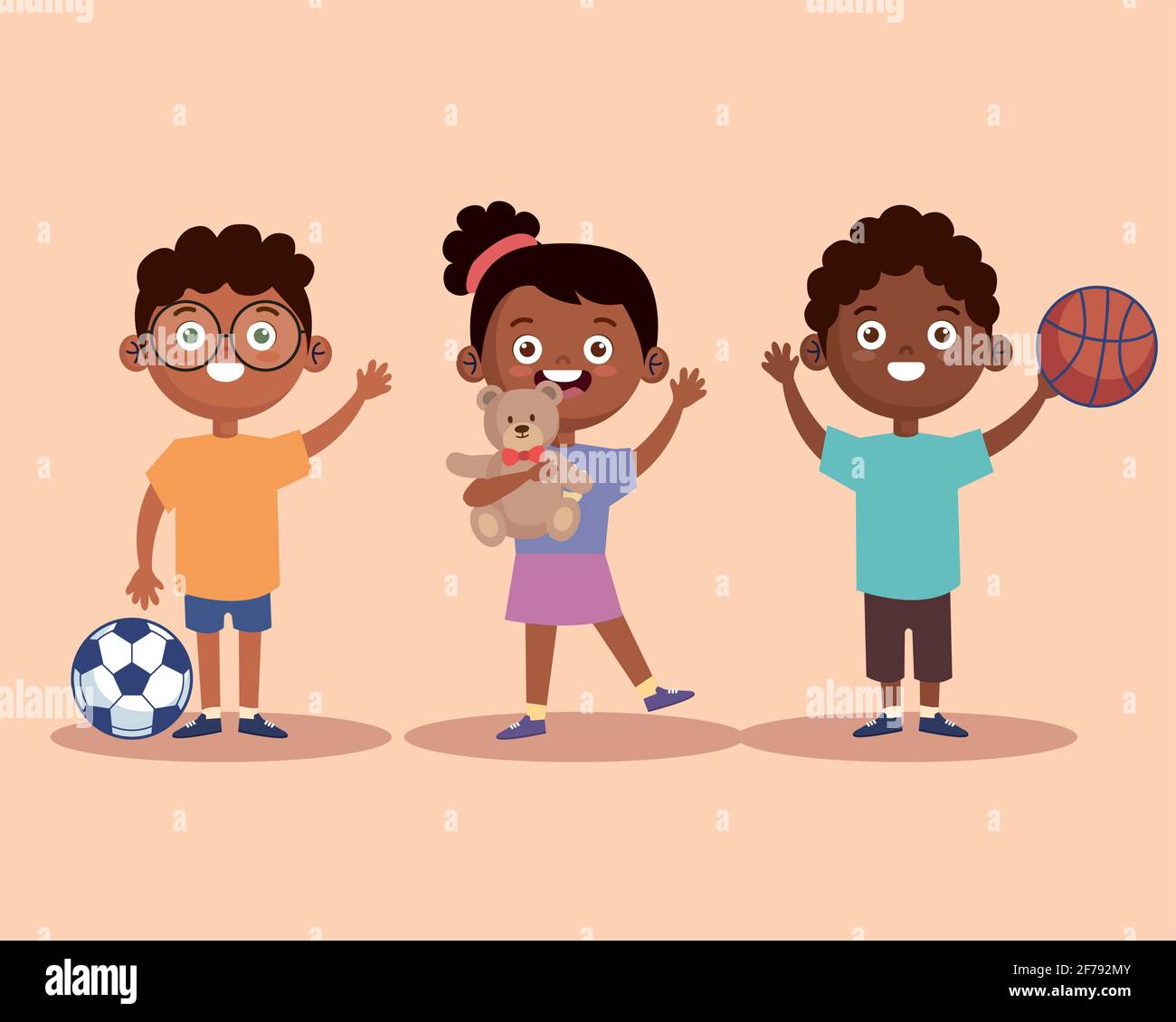 afro kids characters Stock Vector Image & Art - Alamy