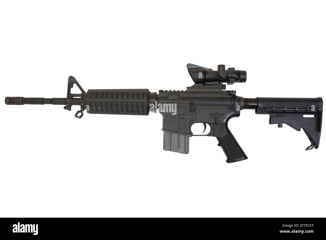 M4 carbine isolated on a white background Stock Photo - Alamy