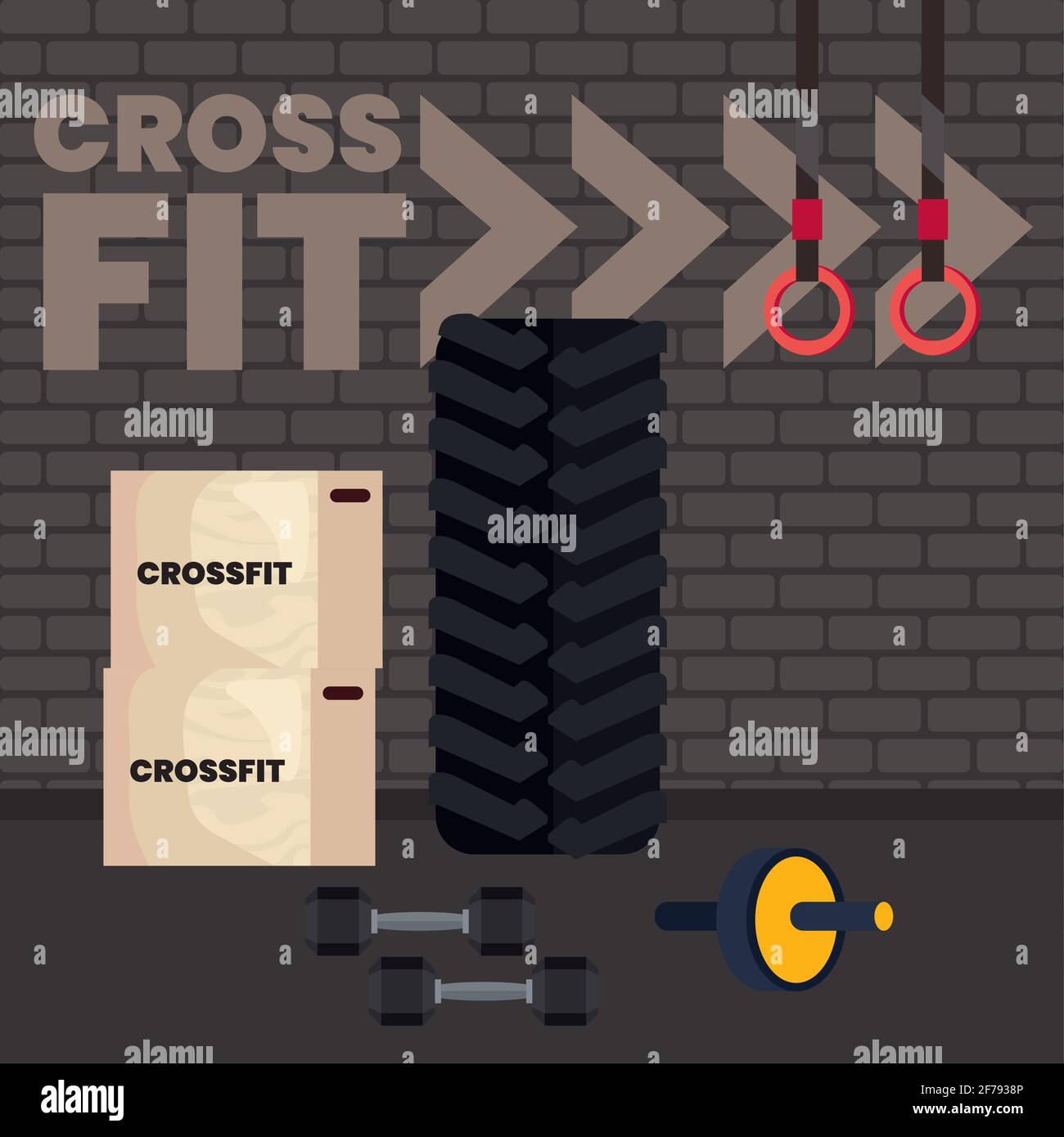 crossfit sport scene Stock Vector Image & Art - Alamy