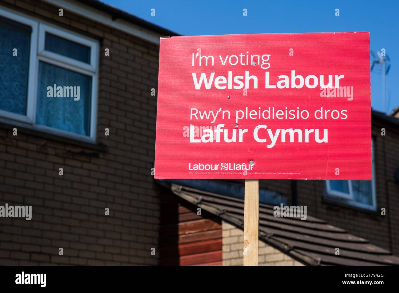 Cardiff, UK. 2nd May, 2017. A Cardiff Council election sign for Welsh ...