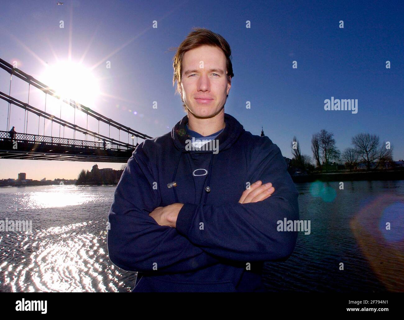 EDWARD COODE BRITISH OLYMPIC ROWER AT HAMMERSMITH 29/1/2004 PICTURE ...