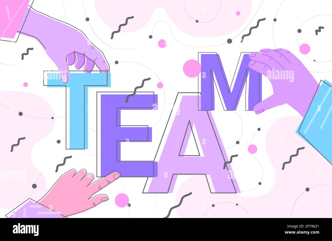 Community Horizontal Teamwork Cooperation Stock Vector Images - Alamy