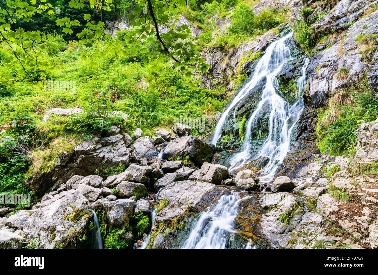 Todtnau Waterfall in the Black Forest Mountains, Germany Stock Photo ...