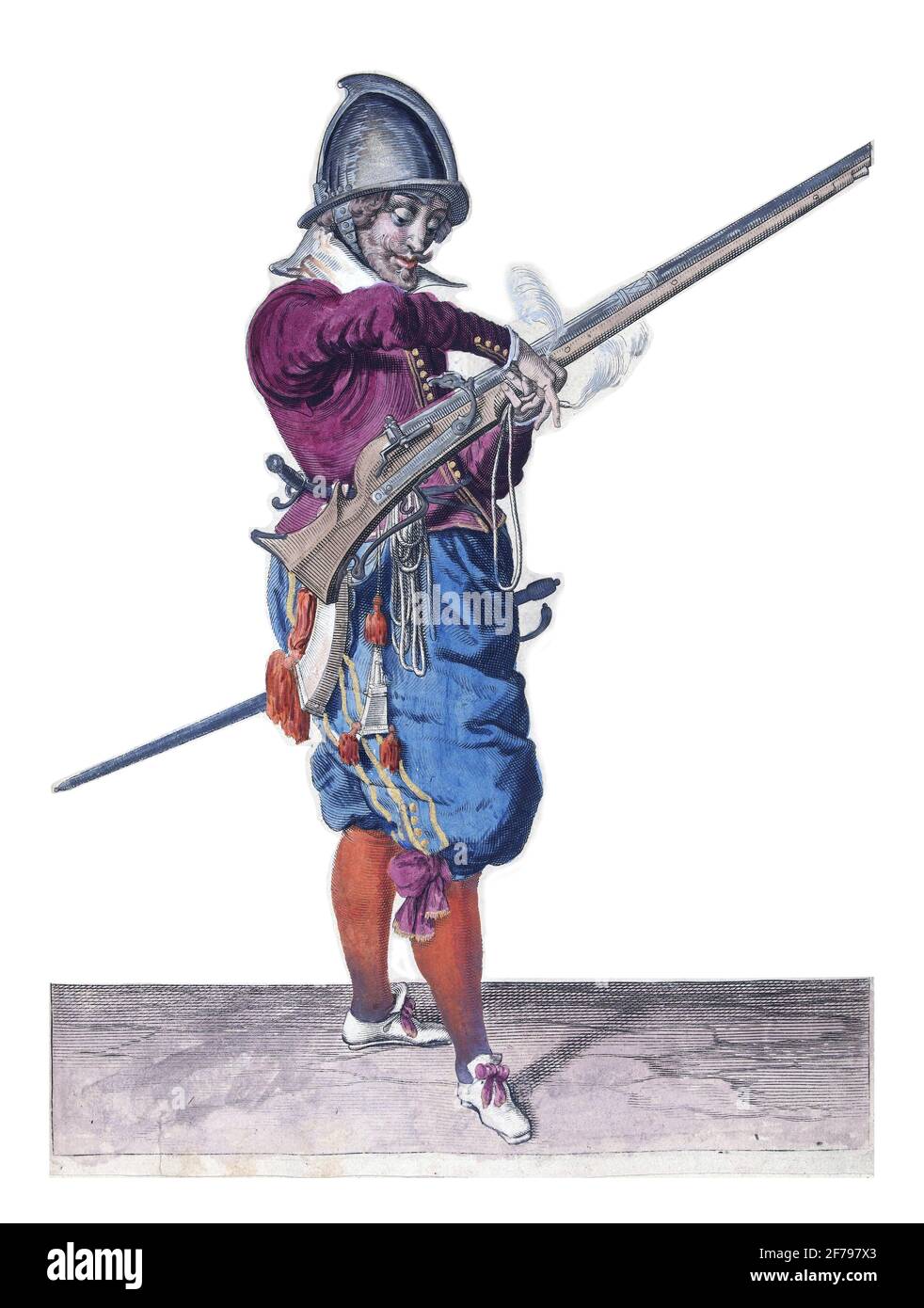 Holding rudder particular type of firearm with his right hand hi-res ...