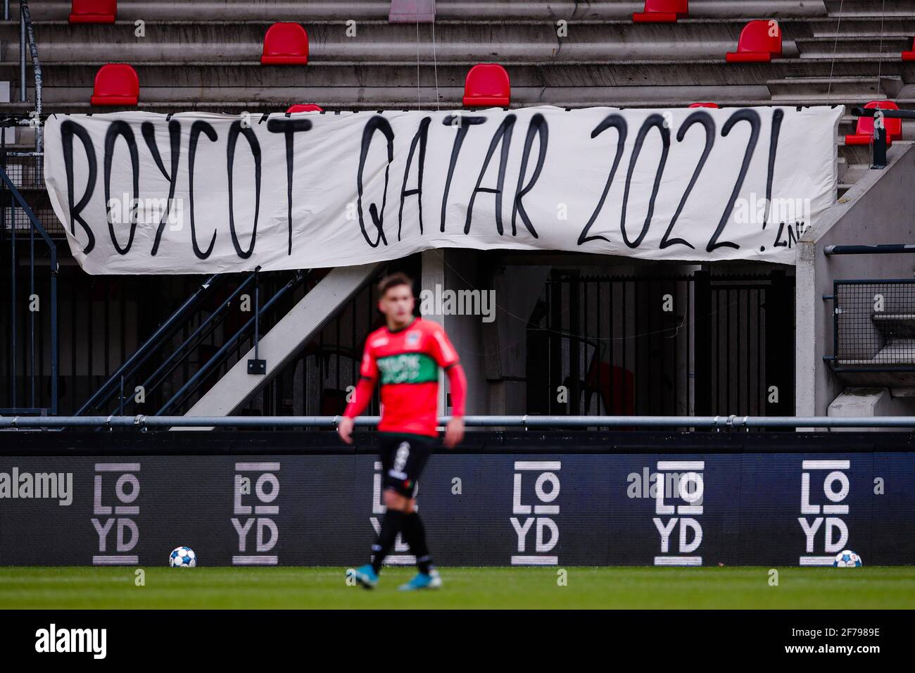 NIJMEGEN, NETHERLANDS - APRIL 5: Supporter Banner, Fan Banner Boyot ...