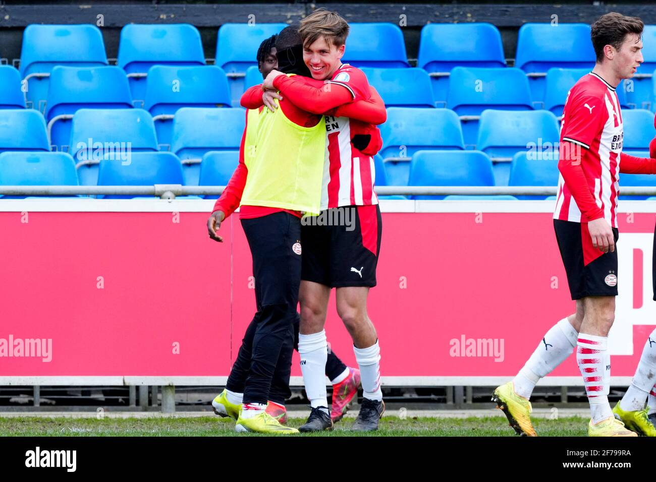 EINDHOVEN, NETHERLANDS - APRIL 5: Shurandy Sambo of PSV U23 celebrating ...