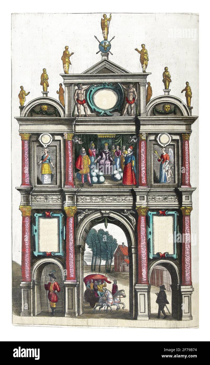 Triumphal Gate at St. Michael's Church, December 1599, vintage ...