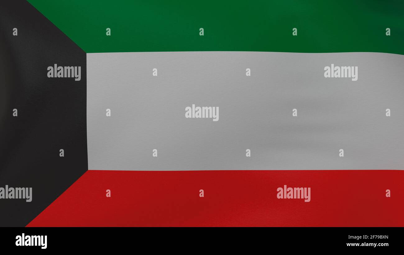 Kuwait flag background. National flag of Kuwait texture Stock Photo - Alamy