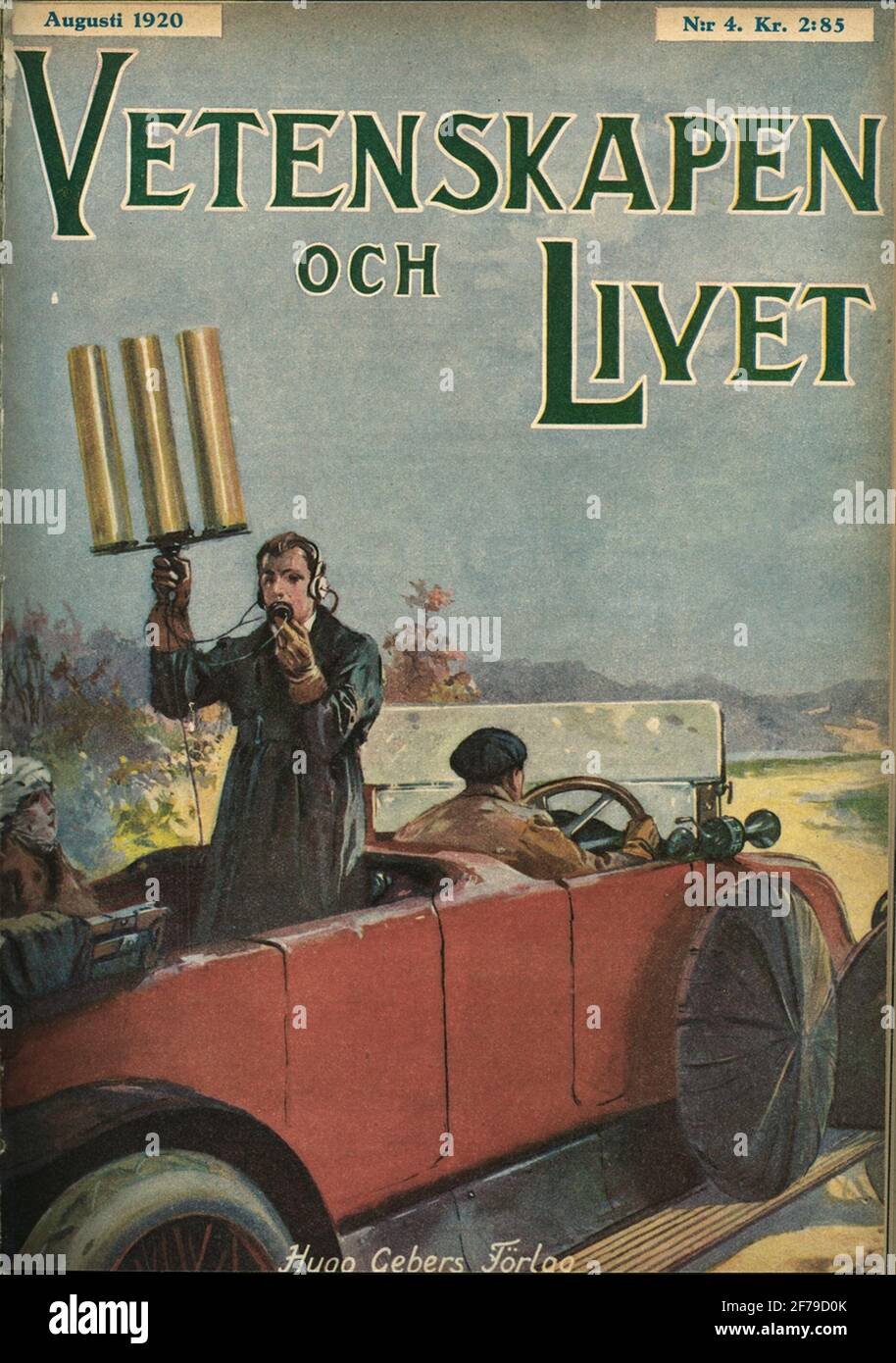 Cover image on the magazine "Science and Life" August 1920 No.4 Stock ...