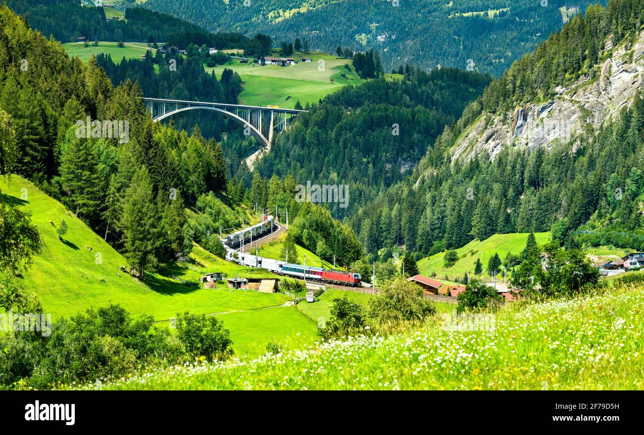 Train alps transport hi-res stock photography and images - Alamy