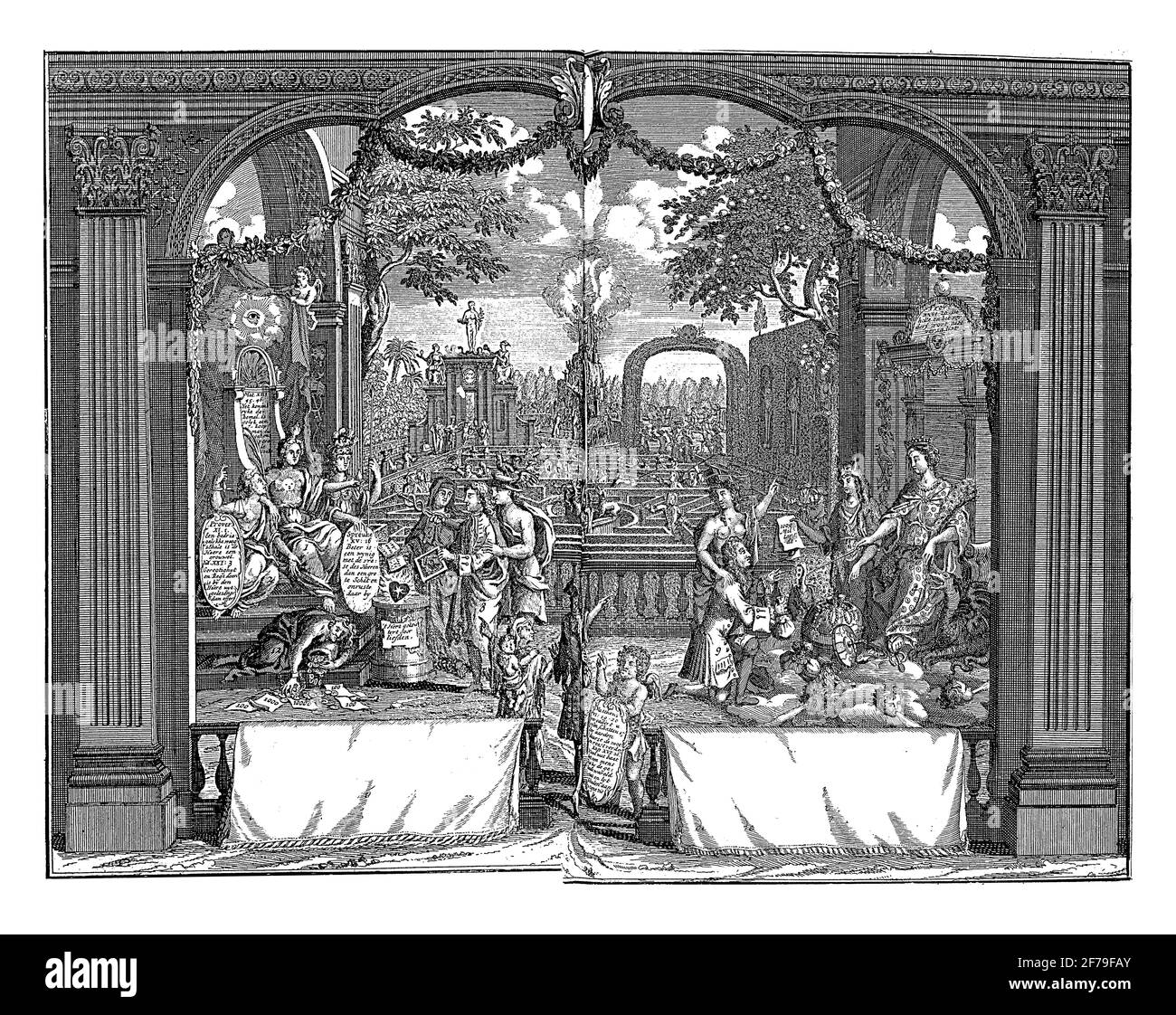 The Sincere and the Greedy Merchant, vintage engraving Stock Photo - Alamy