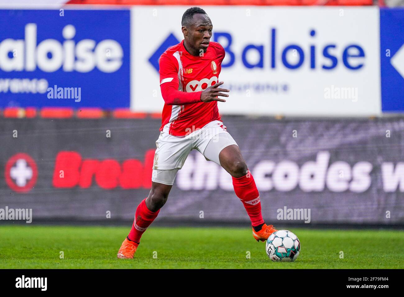 LUIK, BELGIUM - APRIL 4: Jackson Muleka of Standard de Liege during the ...