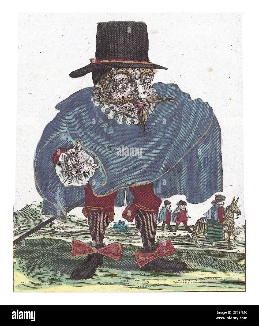 The Spanish dwarf Don Miguel Zorrero Tuerto, vintage engraving Stock ...