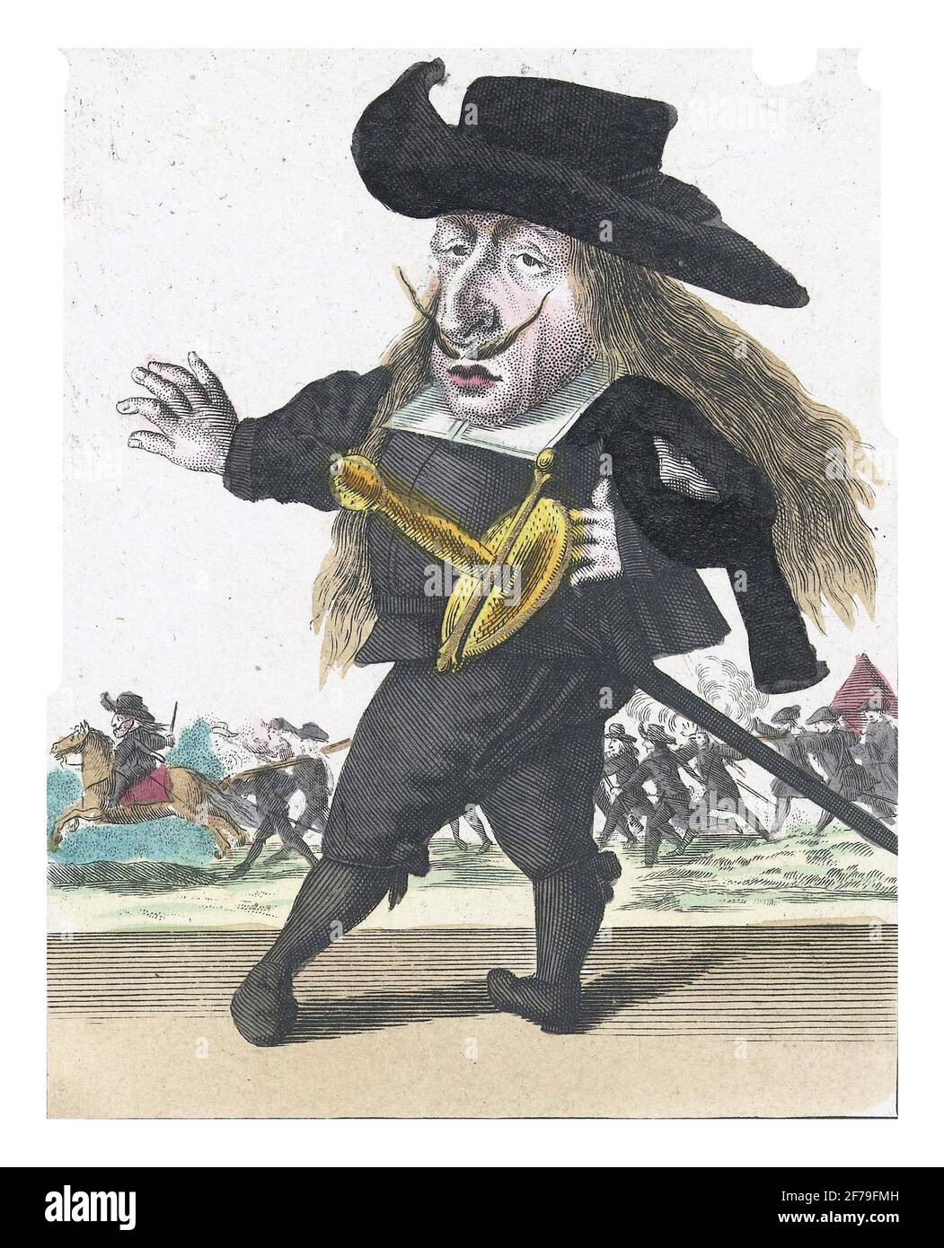 The Spanish dwarf Don Guappos, vintage engraving Stock Photo - Alamy