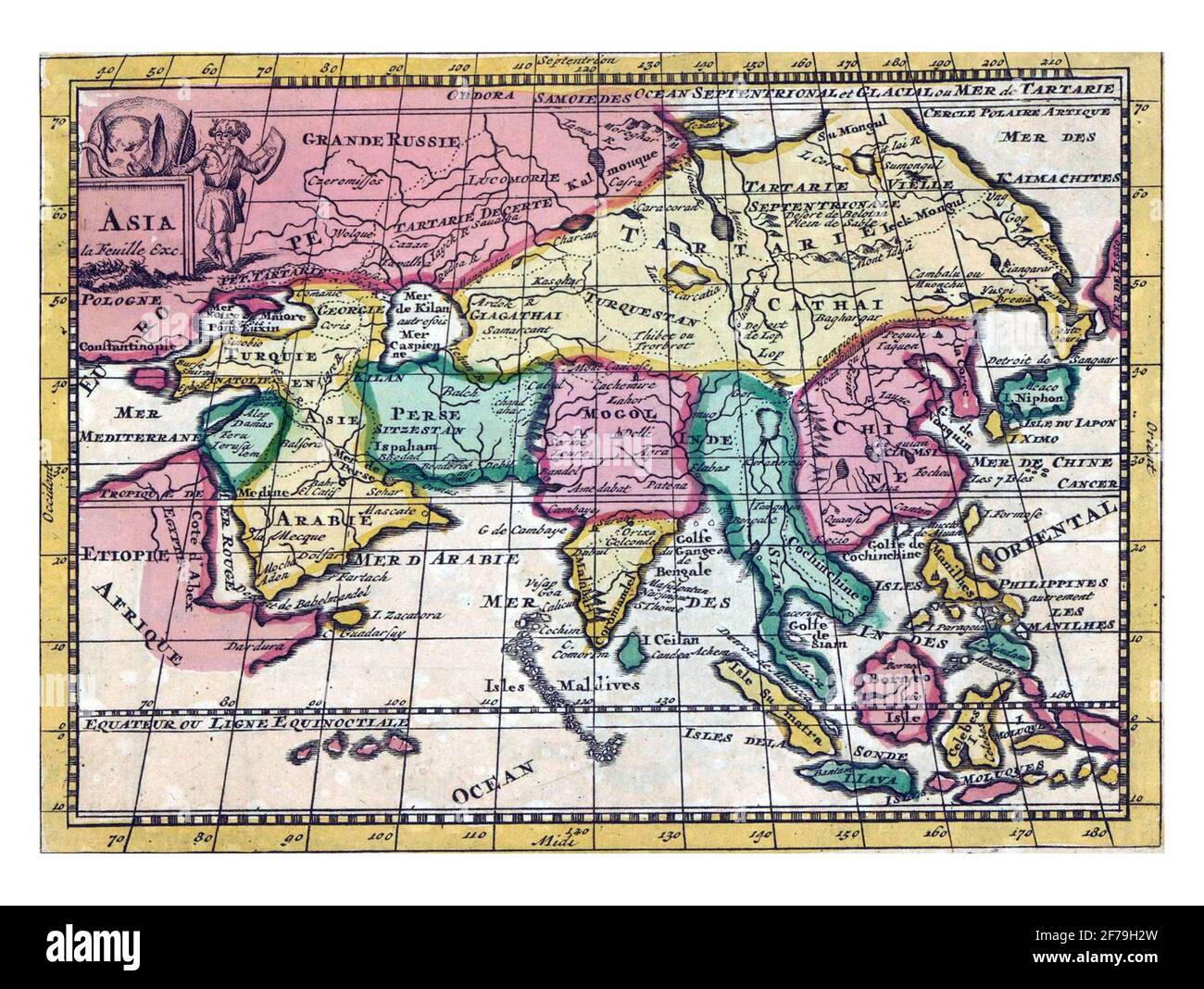 Map of Asia, vintage engraving Stock Photo - Alamy