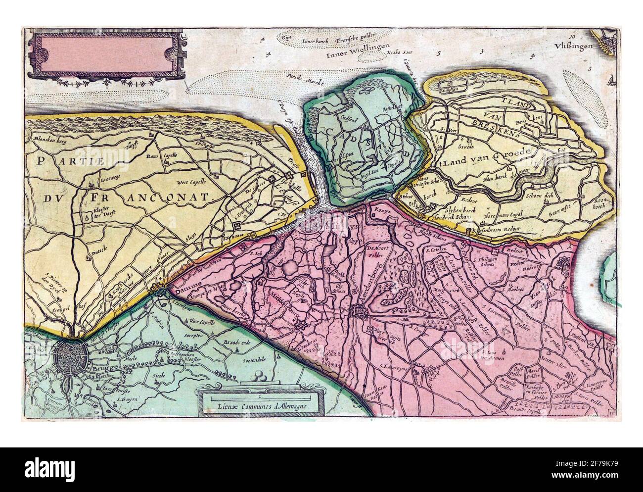 Map of East Flanders, vintage engraving Stock Photo - Alamy