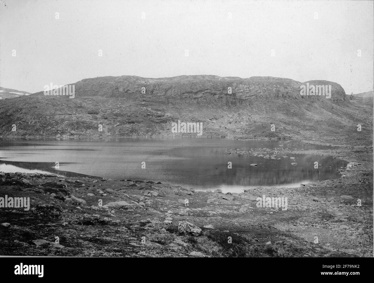 Sjangeli copper grapes in Lapland. View of Lake Vuolvojaure Stock Photo ...
