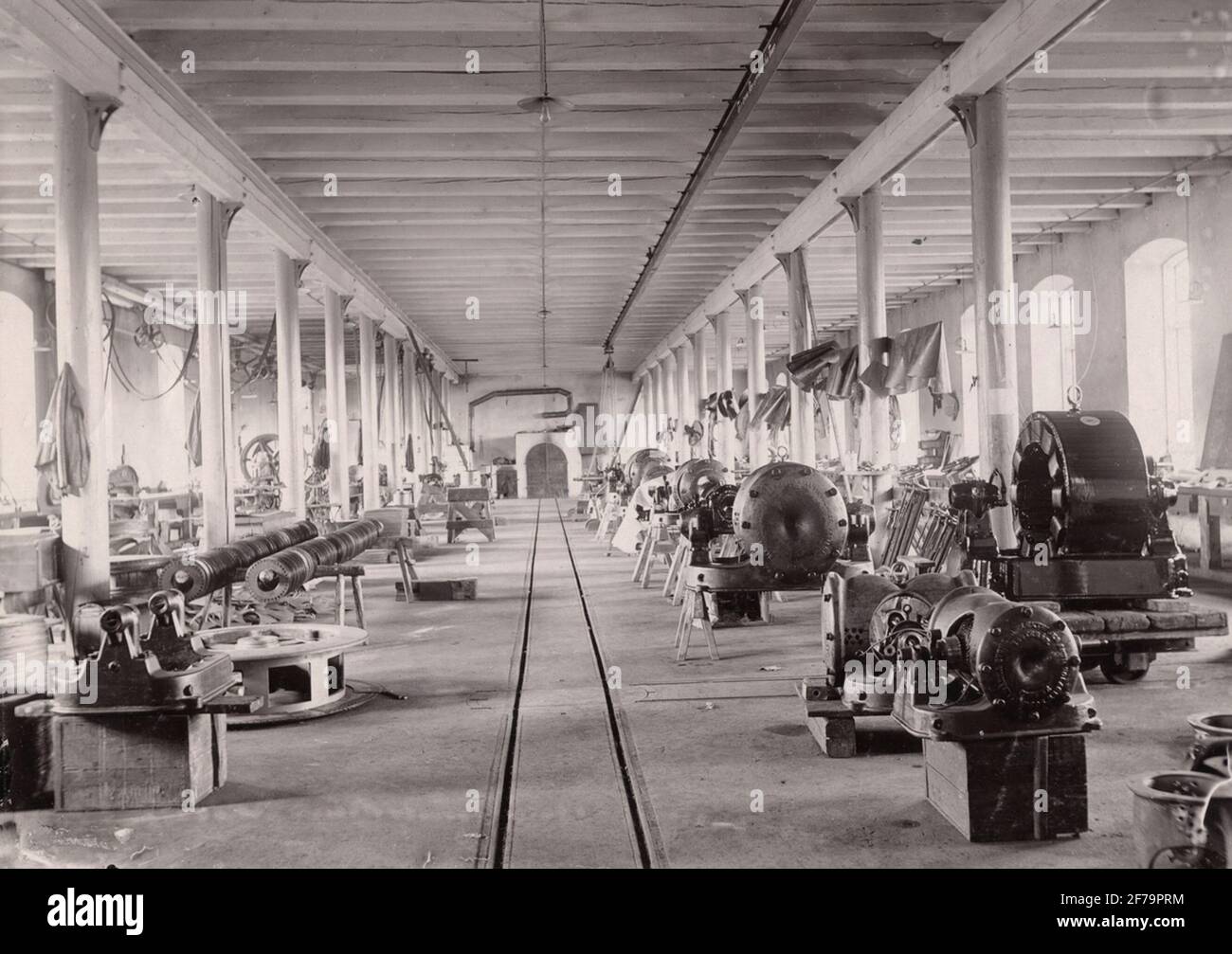 Interior from ASEA workshops. The assembly department Stock Photo - Alamy