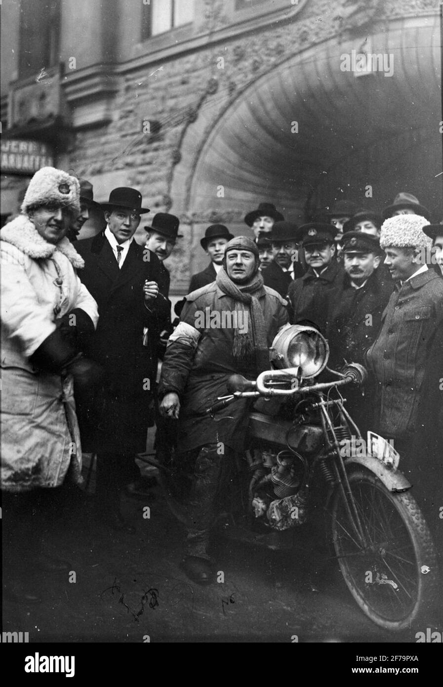 The winner at the target in a motorcycle competition Stock Photo - Alamy