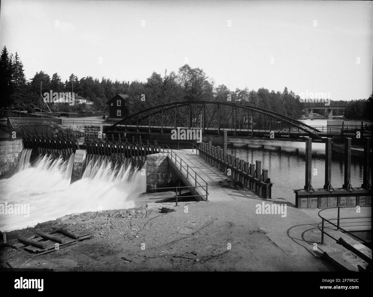 Diapositive, window image, road bridge and dust, Degerfors use Stock ...