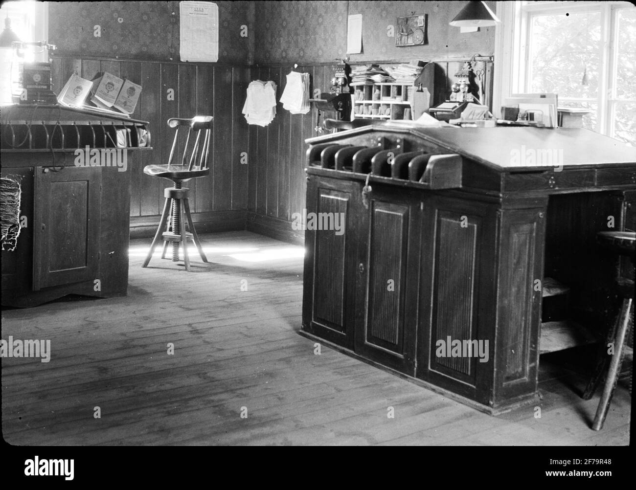 Iron mine. Interior of Taberg's mining office Stock Photo - Alamy
