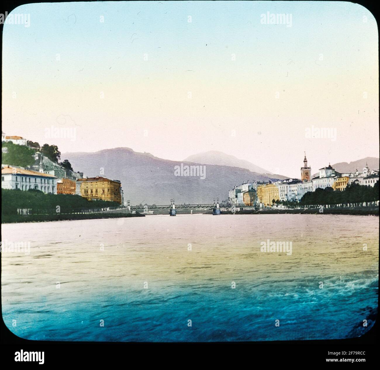 Colored skiolet icon image of York & Son, London 1890s. "Saltsburg ...