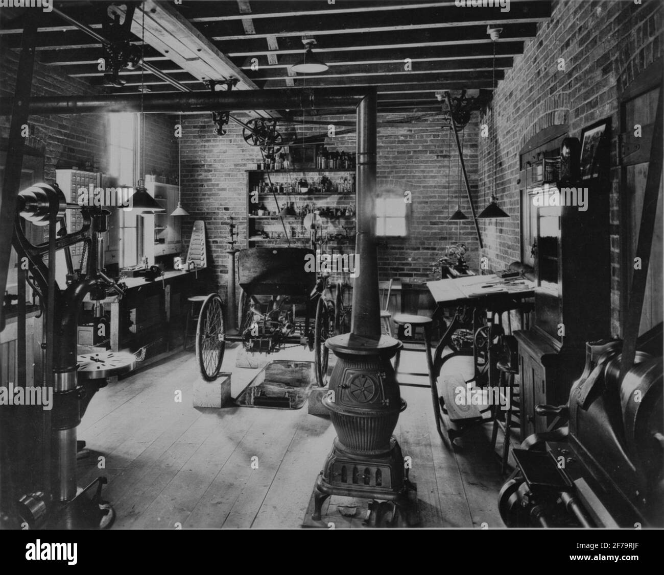 Reconstruction of Ford's workshop in the 1890s, where his first car was ...