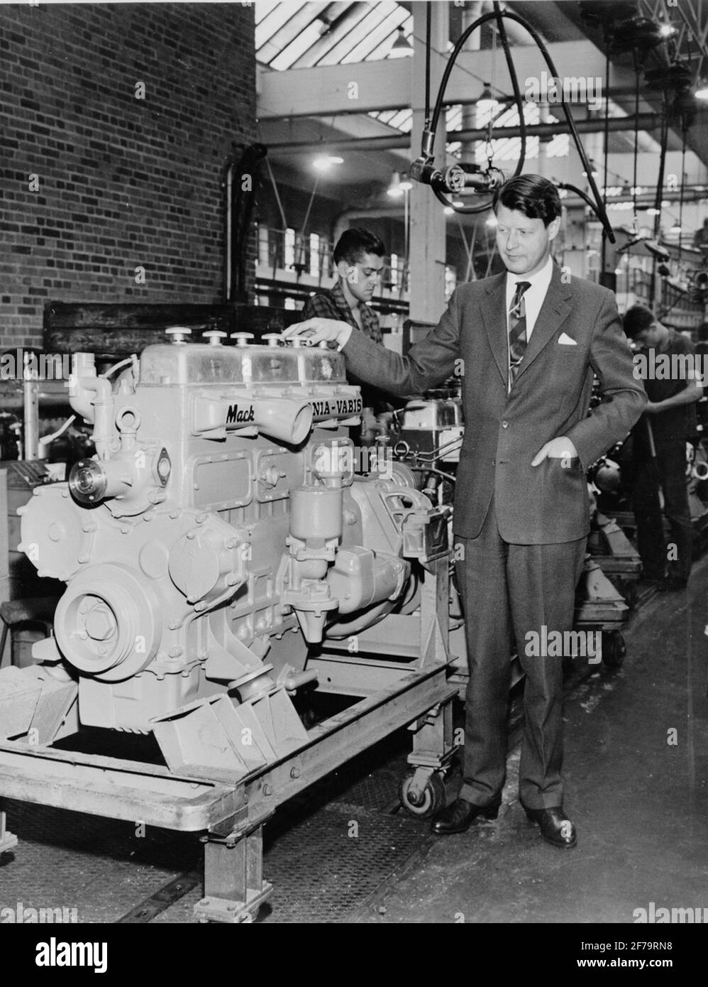 Scania-Vabis motor. Mack. Esselte Stock Photo - Alamy