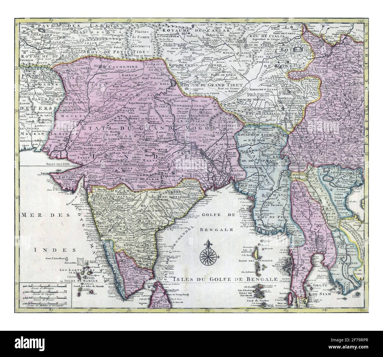 Map of South Asia, vintage engraving Stock Photo - Alamy