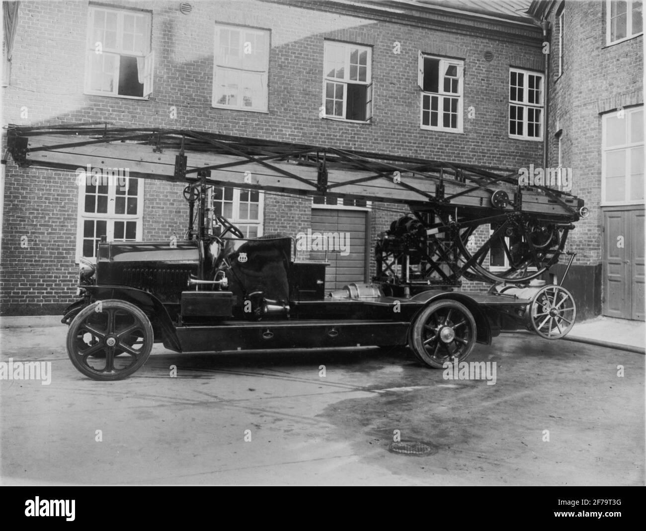 Fire engine. Step car. DB Halmstad Stock Photo - Alamy