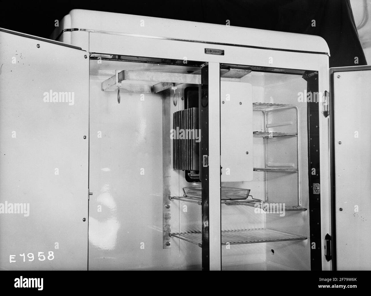 Refrigerator LM 1000 with meat hangers, open Stock Photo - Alamy