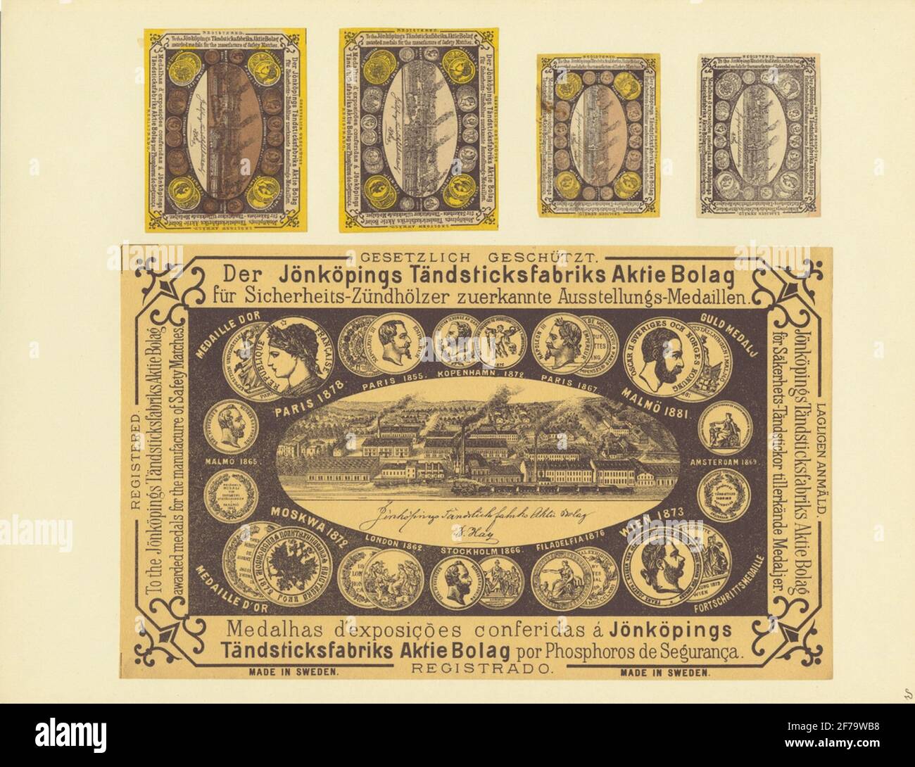 Matchbox labels, from the Swedish industrial and trading museum ...