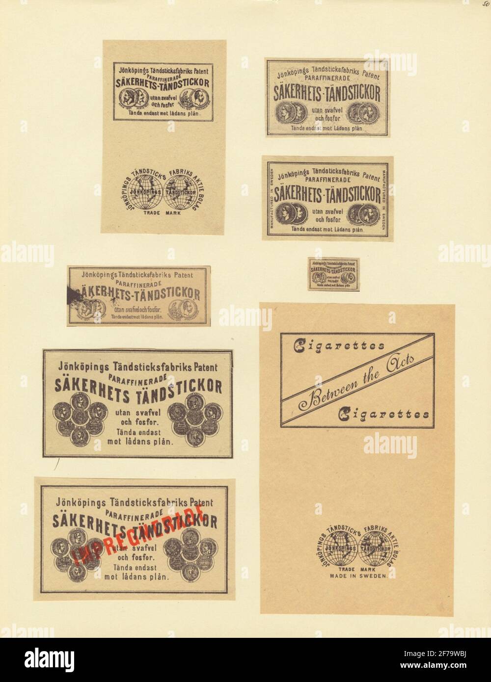 Matchbox labels, from the Swedish industrial and trading museum ...