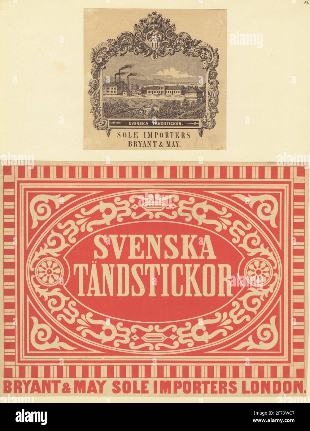 Labels for matchboxes, from the Swedish industrial and trading museum ...